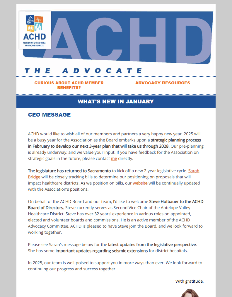ACHD News - Association of California Healthcare Districts | ACHD - CA